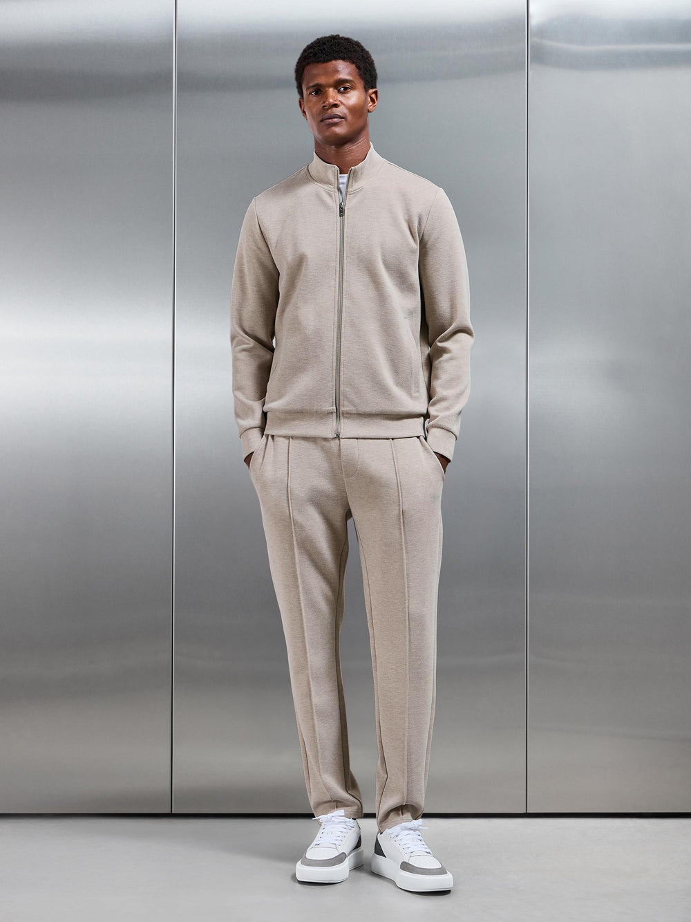 Tailored Knitted Jogger in Stone | ARNE UK
