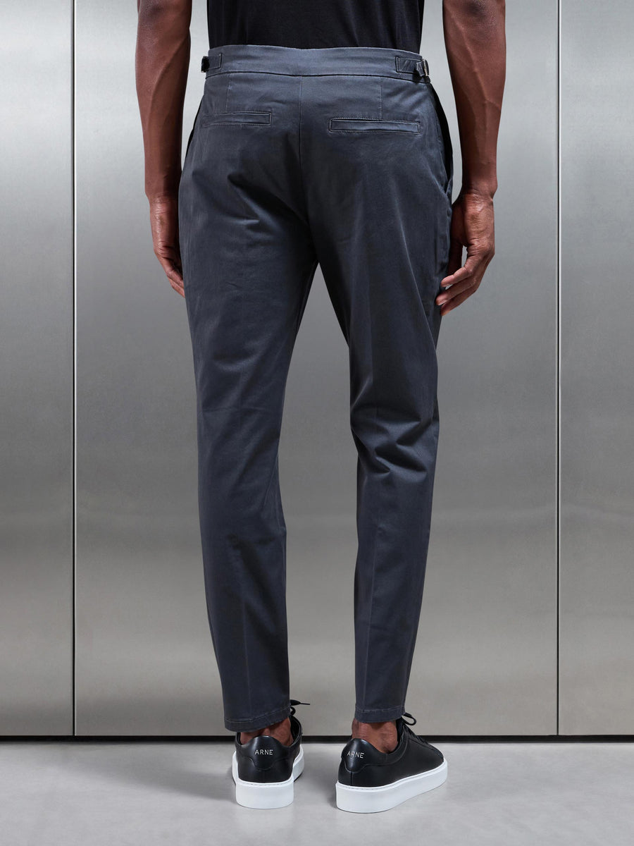 Tailored Side Adjuster Chino Trouser in Grey | ARNE US