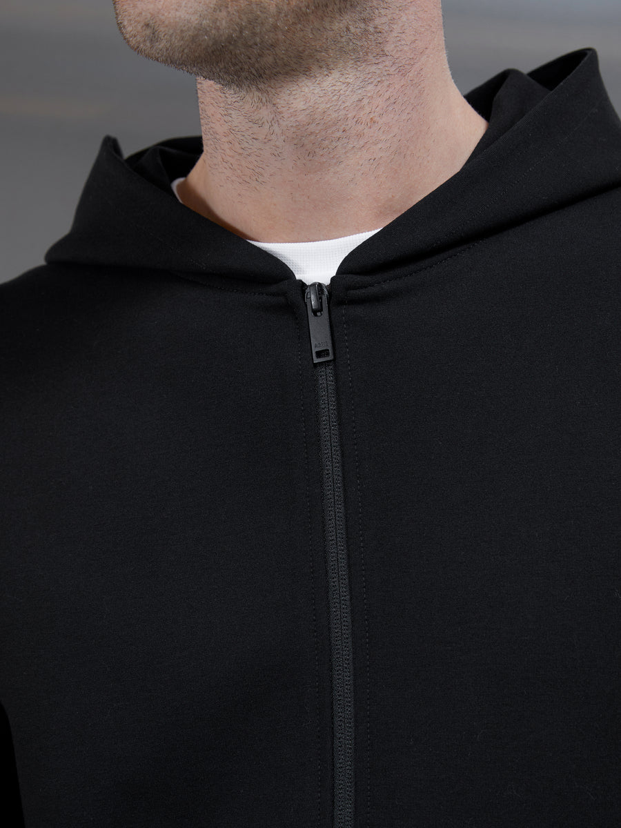 Jersey zip hoodie