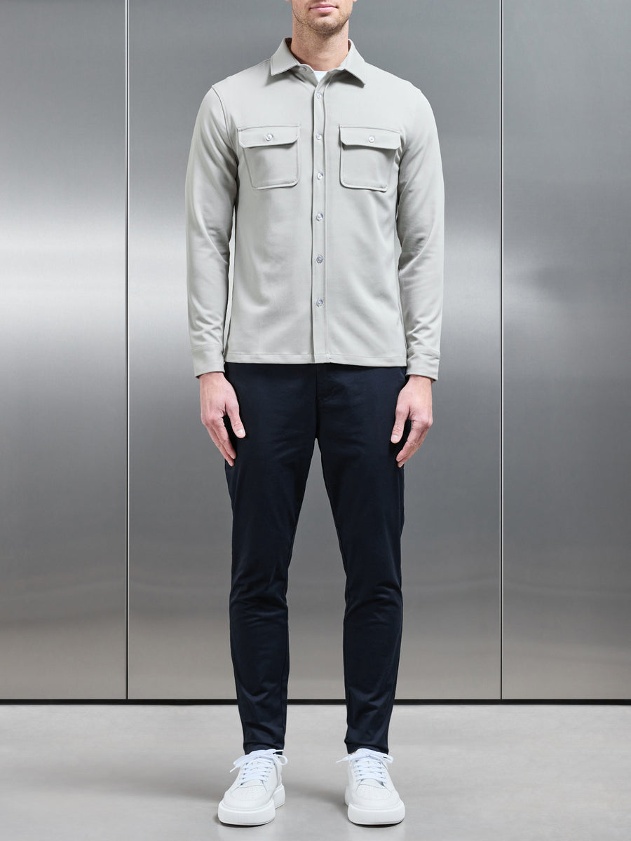 Textured Overshirt in Stone | ARNE UK