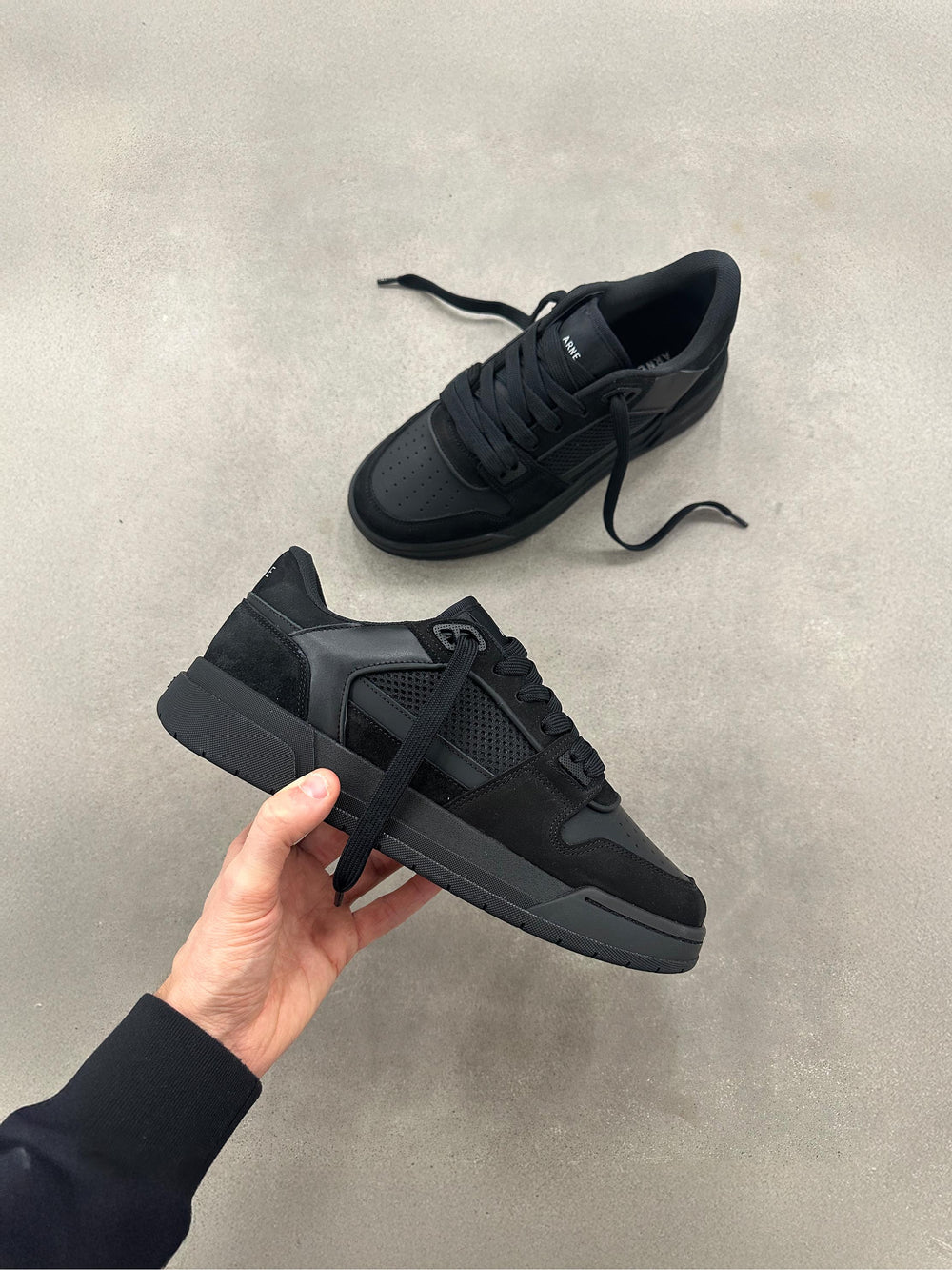 Basket Trainer in Triple Black | ARNE UK
