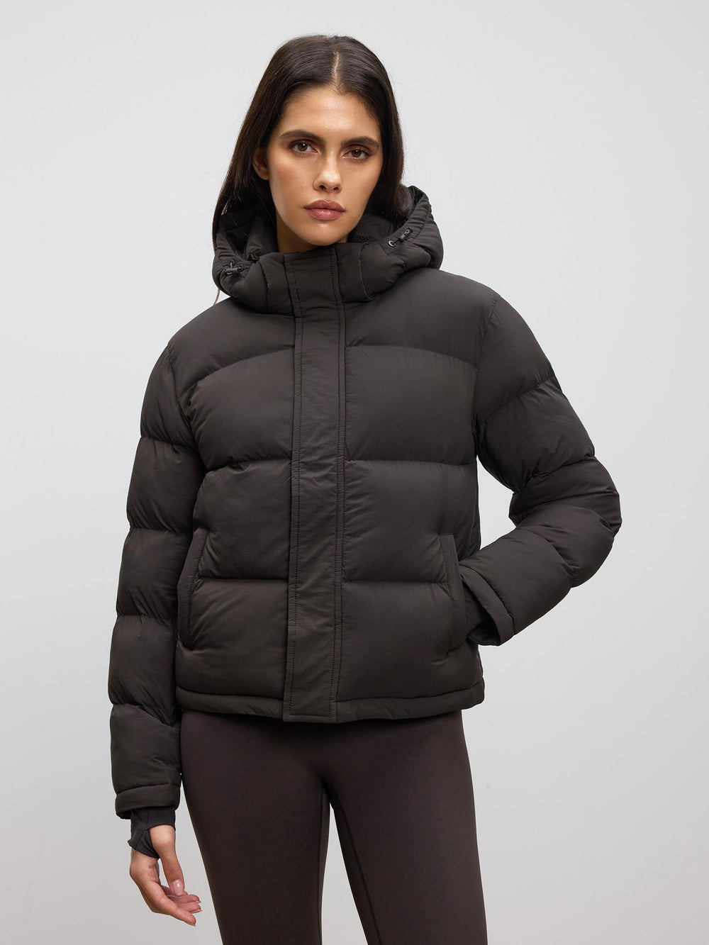 Womens Puffer Jacket in Brown | ARNE UK