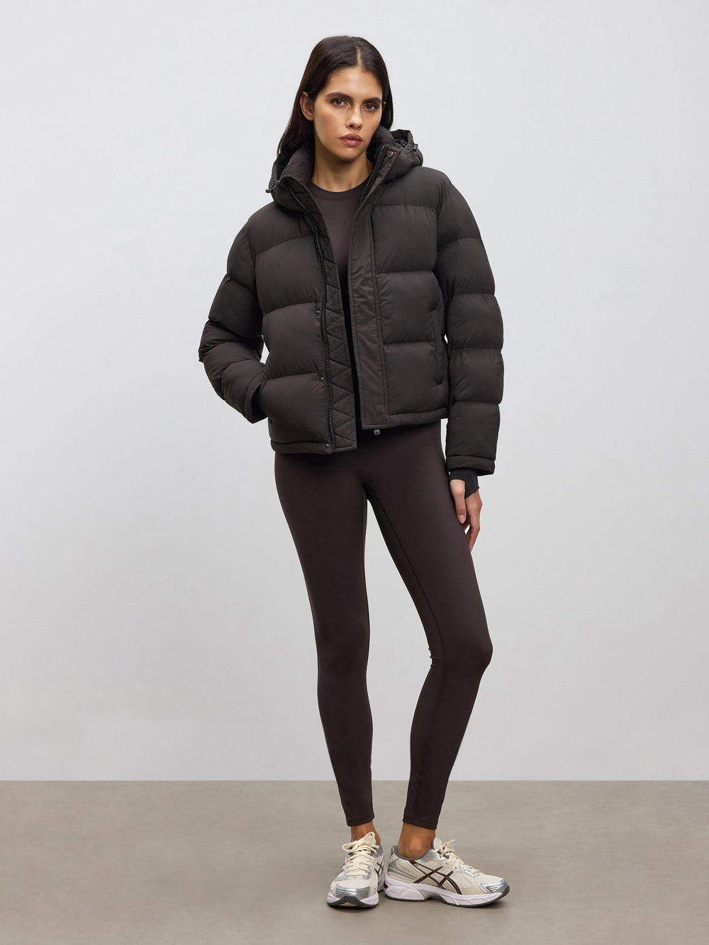Womens Puffer Jacket in Brown | ARNE UK